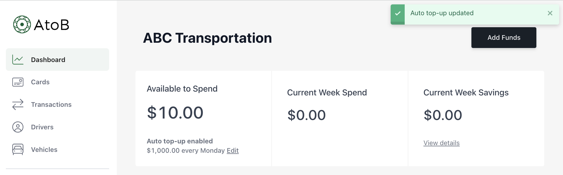 Funding Your AtoB Wallet – AtoB